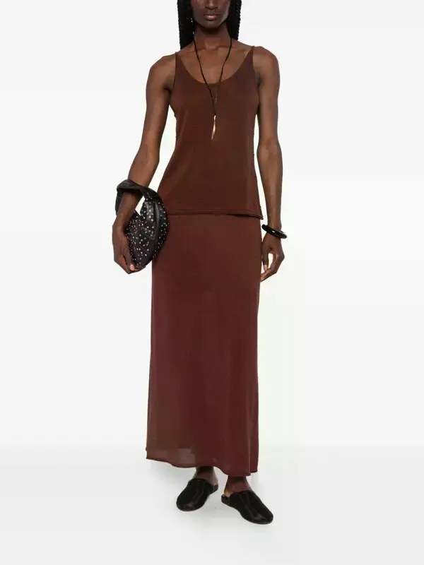 VIKTORIA CHAN Kalida Dot-texture Maxi Skirt