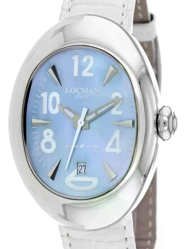 Locman 39mm Quartz Watch With Leather Strap