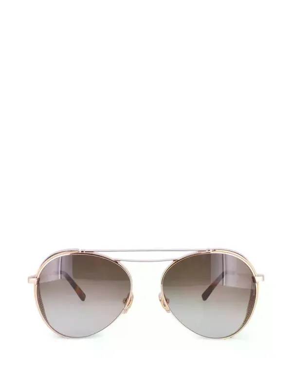 Mcm Double-bridge Pilot-frame Sunglasses - Gold