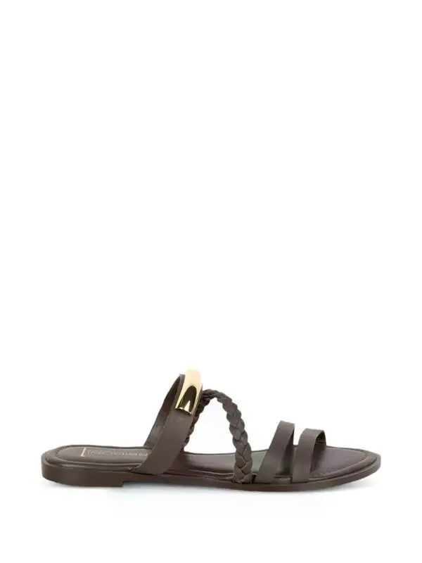 SPAZIO CORRIDONI 1 Braided Metal-detail Sandals - Brown
