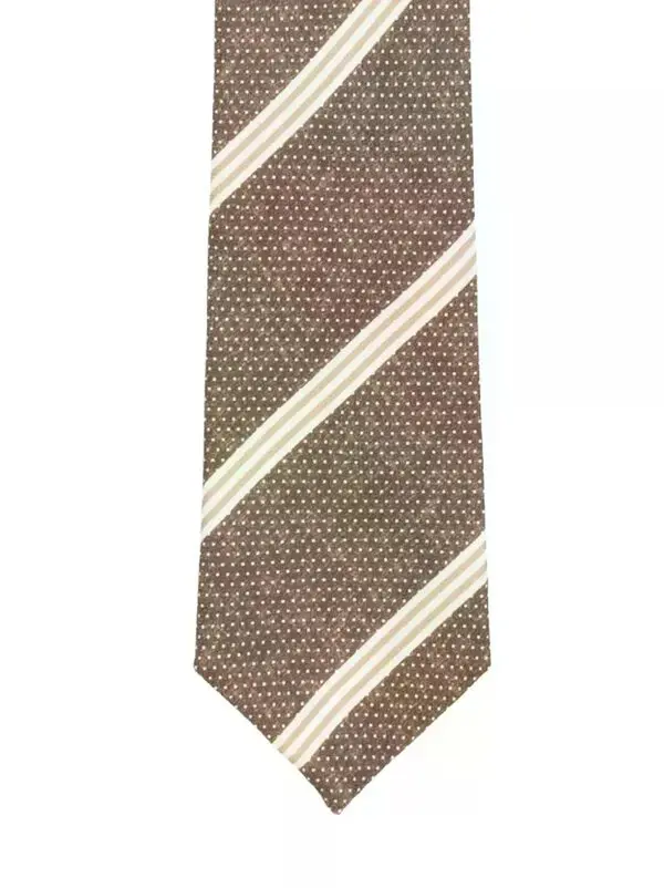 GIERRE MILANO Silk Stripe And Polka-dot Tie