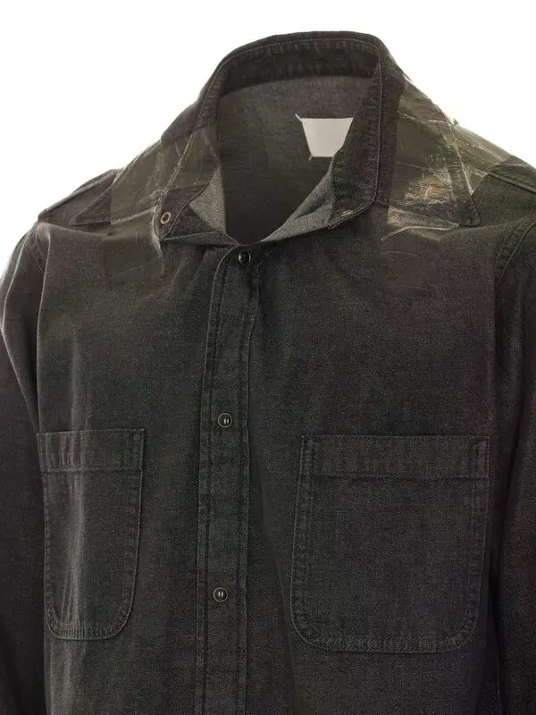 MAISON MARGIELA Tape-detail Long-sleeved Shirt