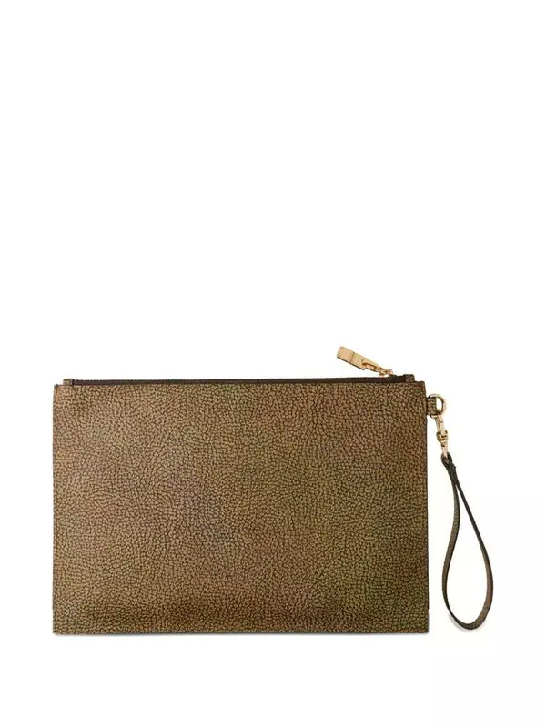 Borbonese Op Coated Canvas Pouch