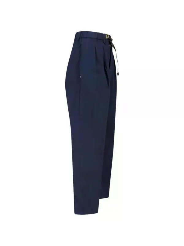 WHITE SAND Belted Pleated Trousers