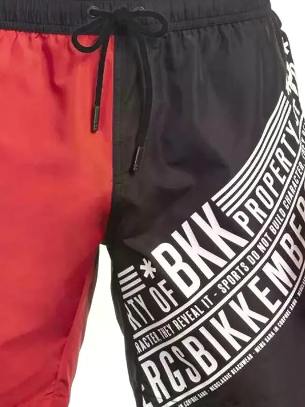BIKKEMBERGS Logo Print Swim Shorts - Red
