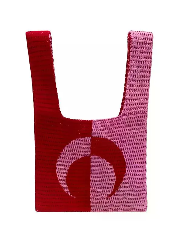 MARINE SERRE Crochet Crescent Moon Shoulder Bag
