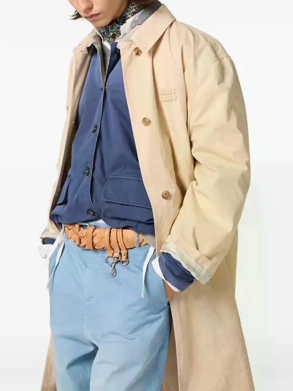 Miu Miu Gabardine Single-breasted Trench Coat