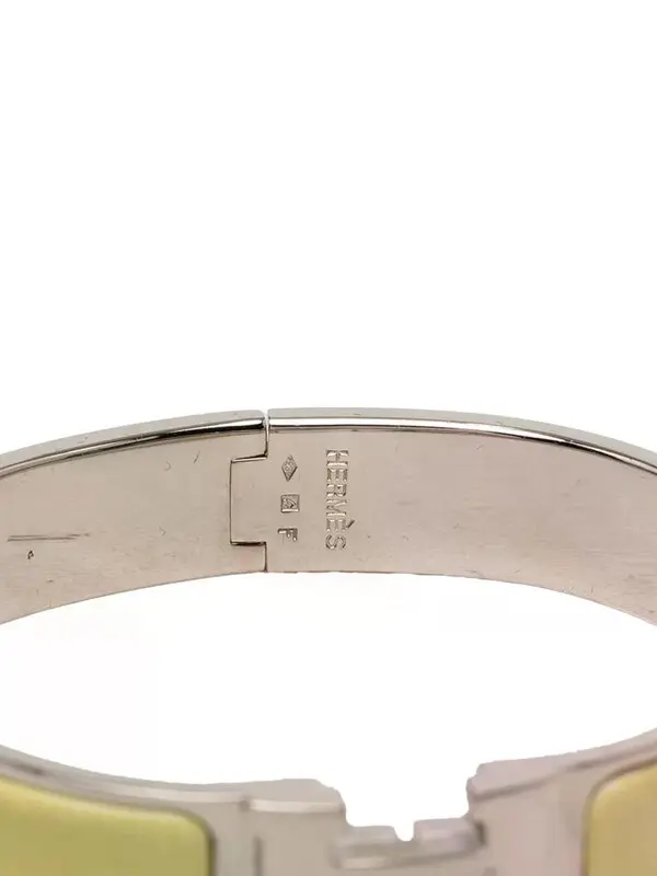 Hermès Narrow Enamel Bracelet - Yellow