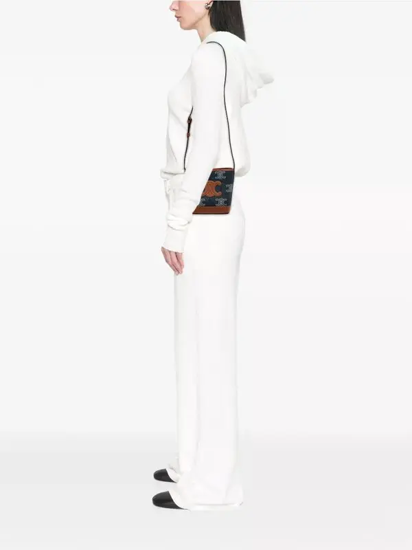 Celine Small Denim Cuir Triomphe Bucket Bag