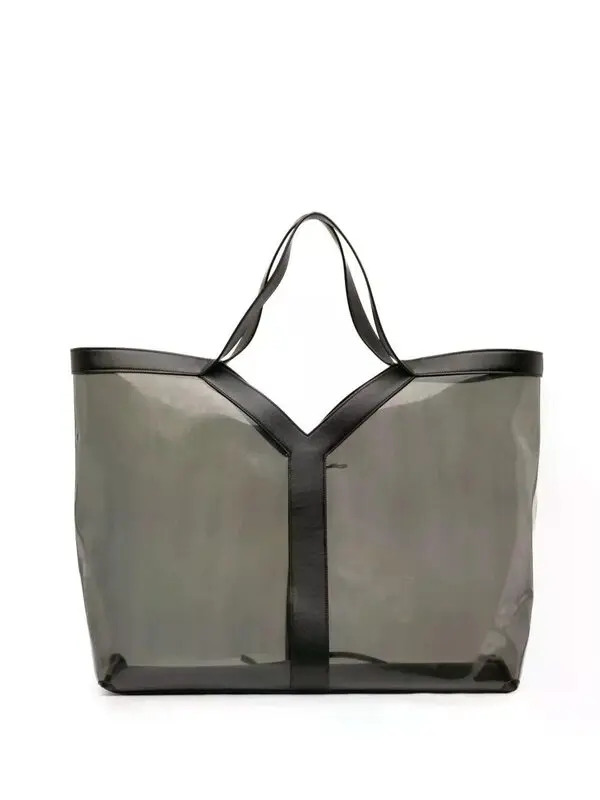Saint Laurent Maxi Pvc Tote Bag - Grey
