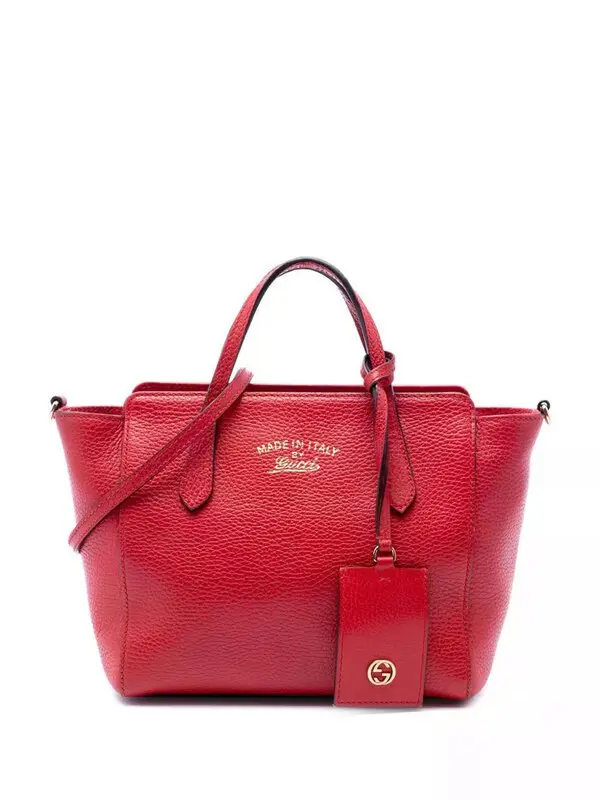 Gucci Mini Calfskin Swing Satchel - Red