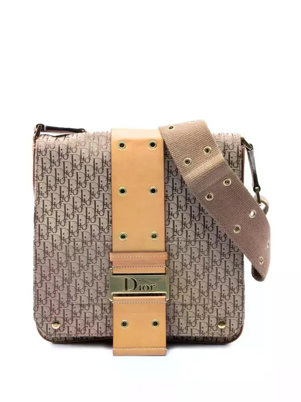 Dior Diorissimo Trotter Canvas Street Chic Crossbody Bag - Brown