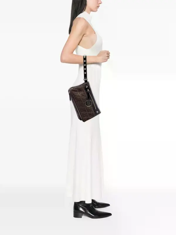 Fendi Zucca Canvas Wristlet Clutch Bag