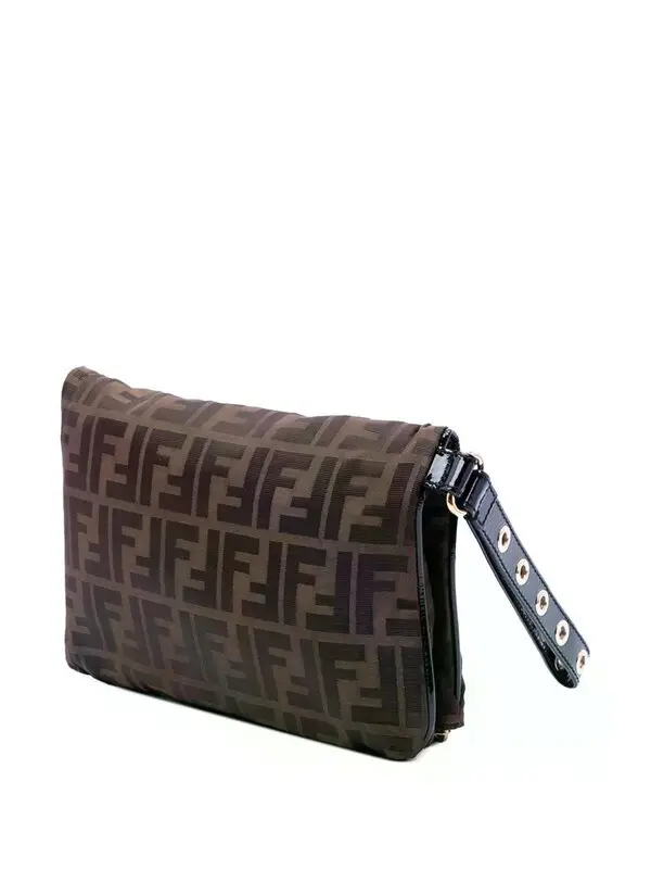 Fendi Zucca Canvas Wristlet Clutch Bag