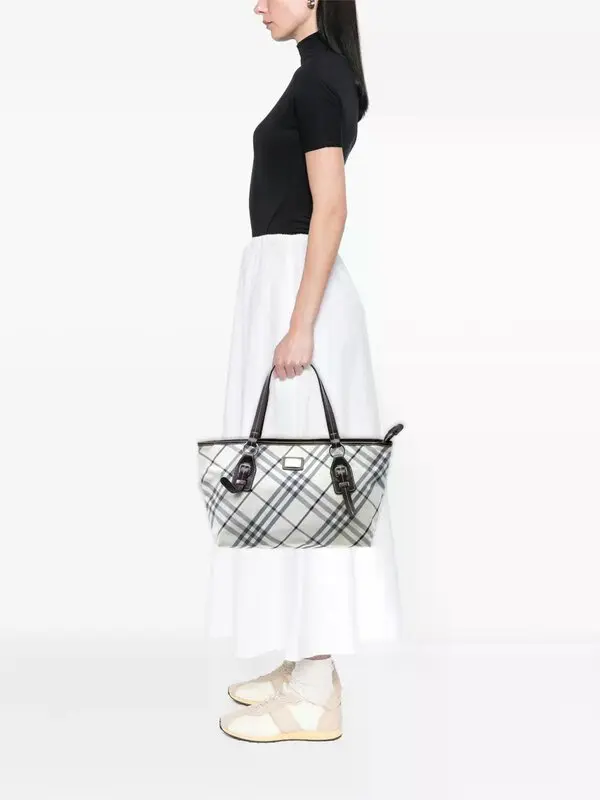 Burberry Nova Check Canvas Tote Bag