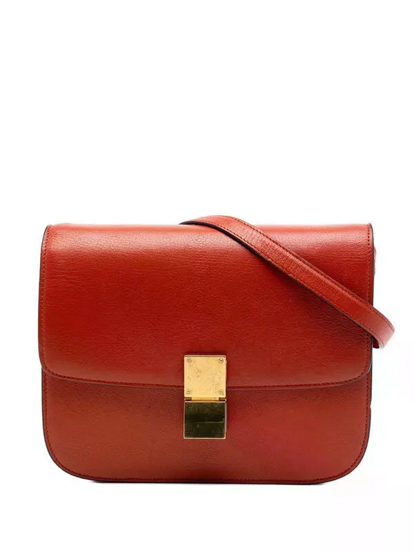 Celine Medium Calfskin Classic Box Crossbody Bag - Red