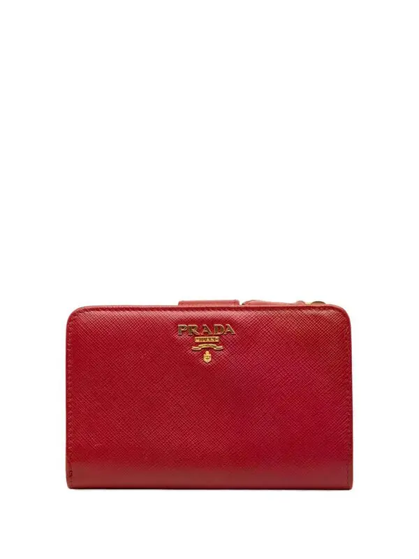 Prada 2013-2026 Saffiano Bifold Compact Wallet Small Wallets