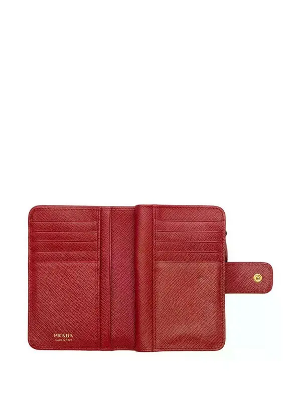 Prada 2013-2026 Saffiano Bifold Compact Wallet Small Wallets