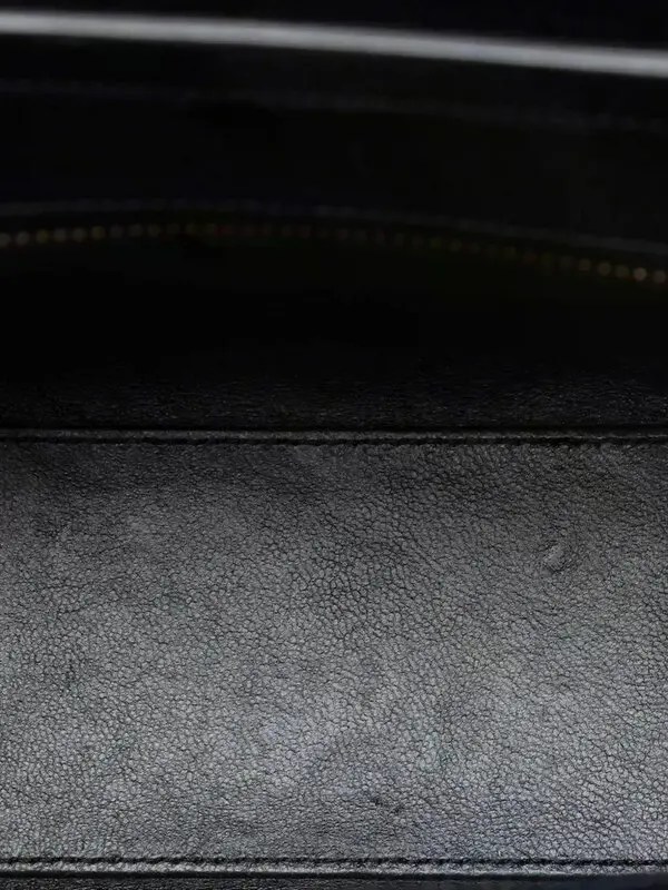 Celine Leather Luggage Tote Satchel - Black