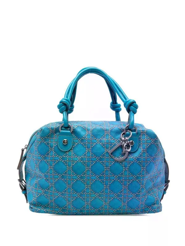 Dior Canvas Cannage Print Cherie Handbag