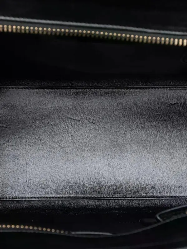 Celine Micro Tricolor Leather Luggage Tote Handbag