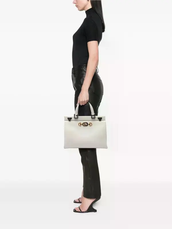 Gucci Zumi Top Handle Bag Satchel - White