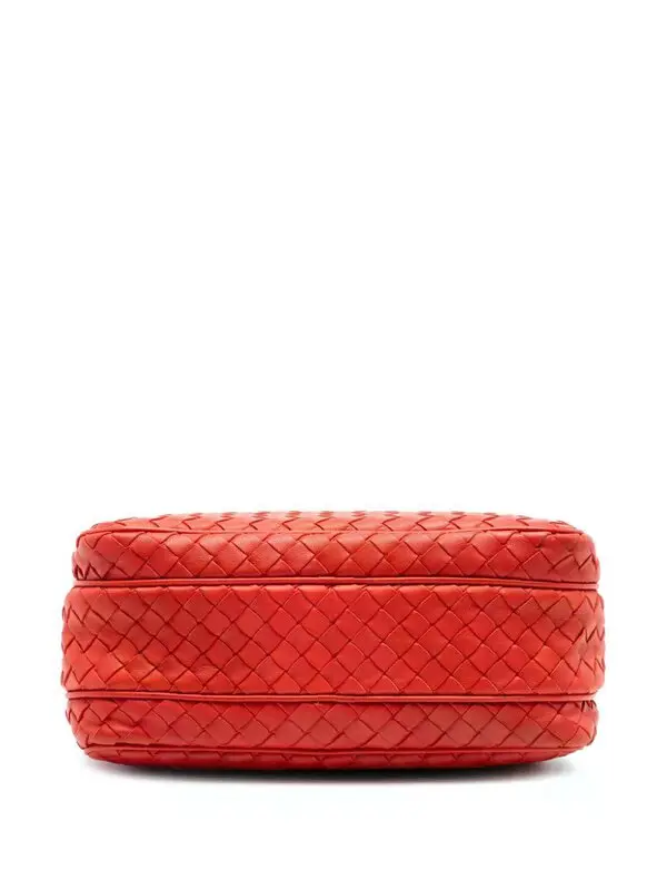 Bottega Veneta Woven Leather Crossbody Bag - Red