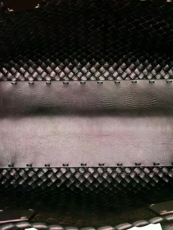 Bottega Veneta Medium Iridescent Nappa Intrecciato Cabat Tote Bag - Green