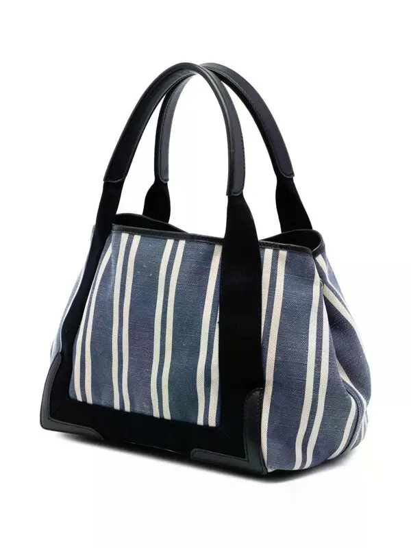 Balenciaga Canvas Striped Tote Bag