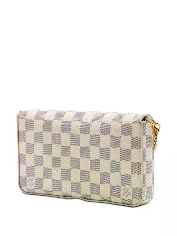 LOUIS VUITTON Damier Azur Pochette Felicie - White