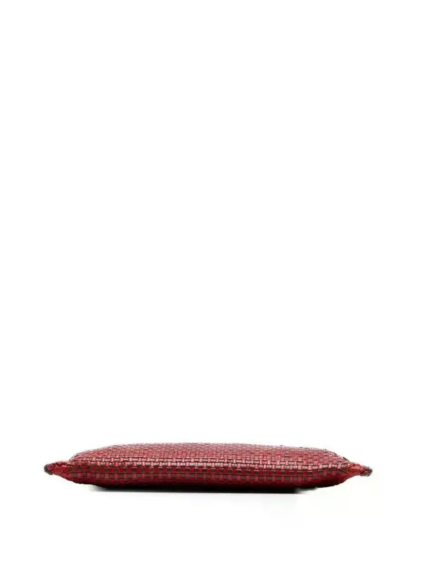 Prada Woven Goatskin Madras Zip Clutch Bag