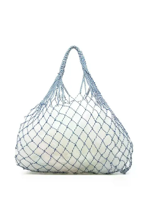 Celine Woven Mesh Cabas Net Tote Bag - Blue