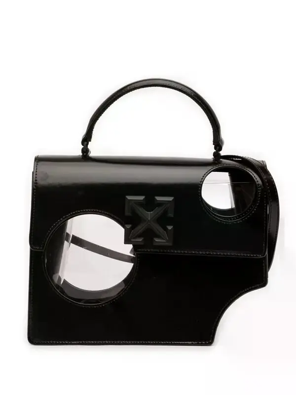 Off-White Leather Meteor Jitney 2.8 Satchel - Black