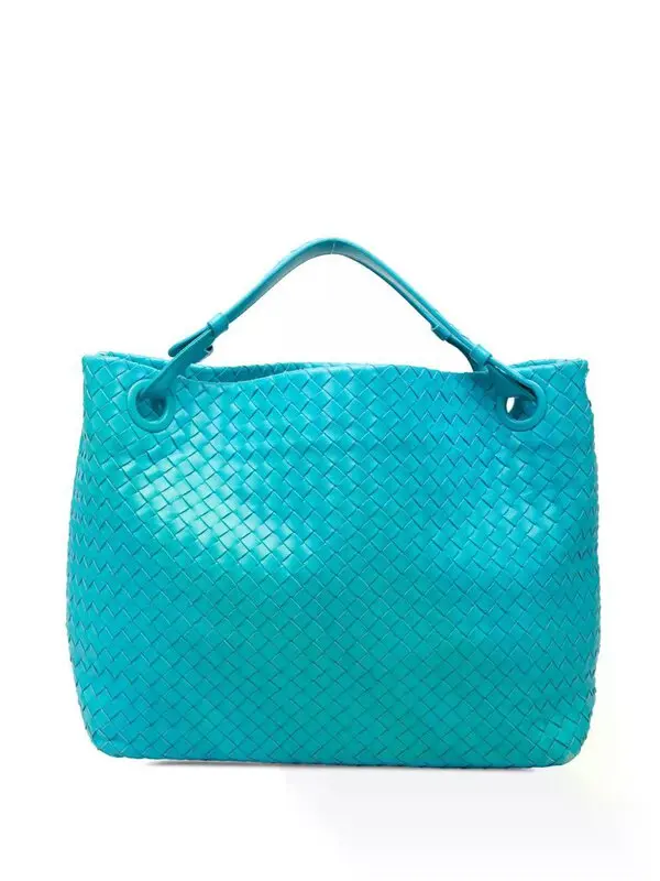 Bottega Veneta Medium Nappa Intrecciato Garda Tote Bag - Blue