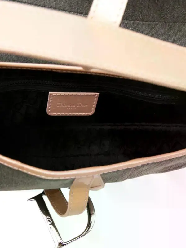 Dior 2002 Denim Jean Pocket Saddle Shoulder Bag