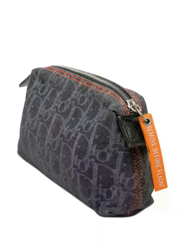 Dior Denim Trotter Flight Cosmetic Pouch - Blue