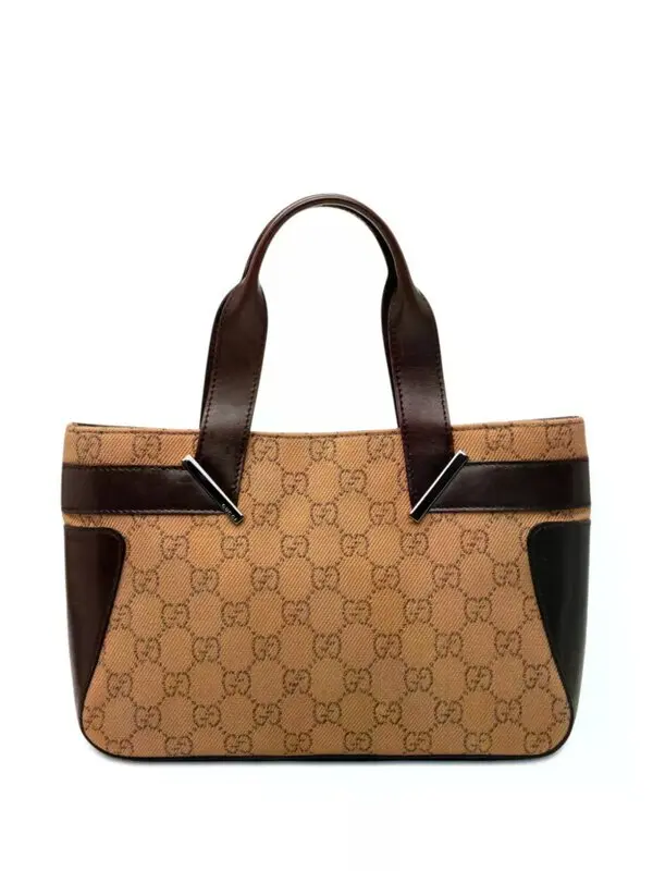 Gucci Gg Denim Handbag - Brown