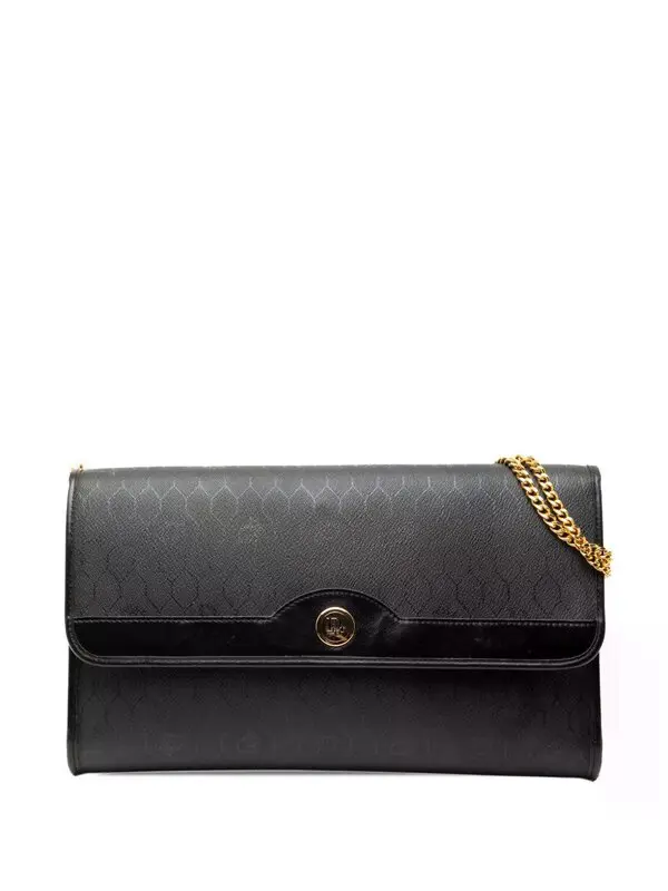 Dior Honeycomb Coated Canvas Chain Crossbody Bag - Black