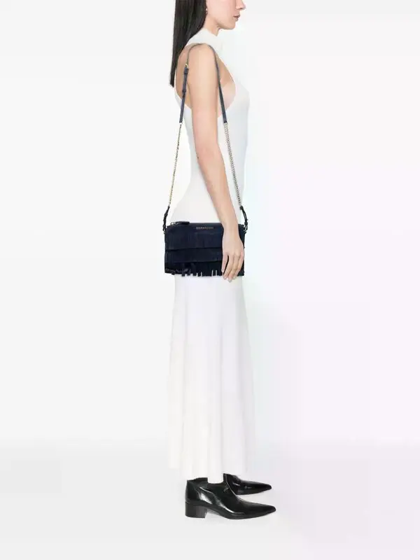 Burberry Peyton Fringe Suede Crossbody Bag