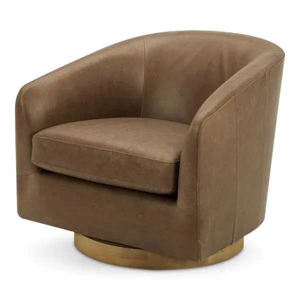 MOE'S HOME COLLECTION Oscy Leather Swivel Chair