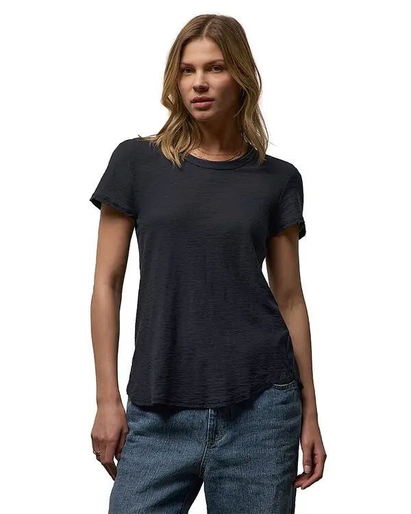 JAMES PERSE Sheer Slub Crew Neck Tee - Deep
