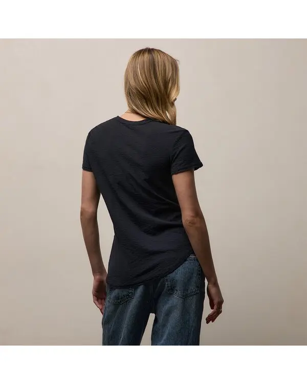 JAMES PERSE Sheer Slub Crew Neck Tee - Deep