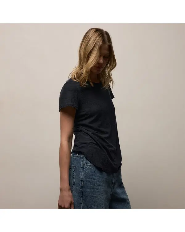 JAMES PERSE Sheer Slub Crew Neck Tee - Deep