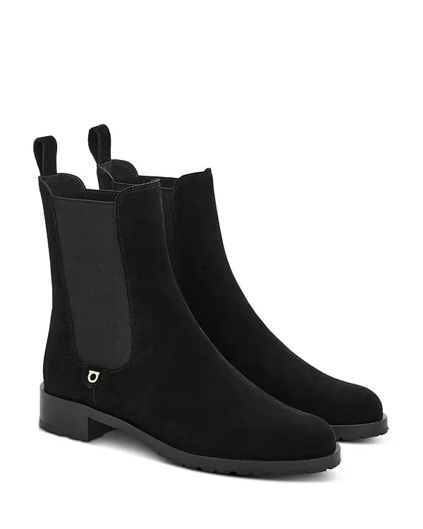 FERRAGAMO Black Leather Chelsea Boots