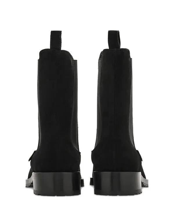 FERRAGAMO Black Leather Chelsea Boots