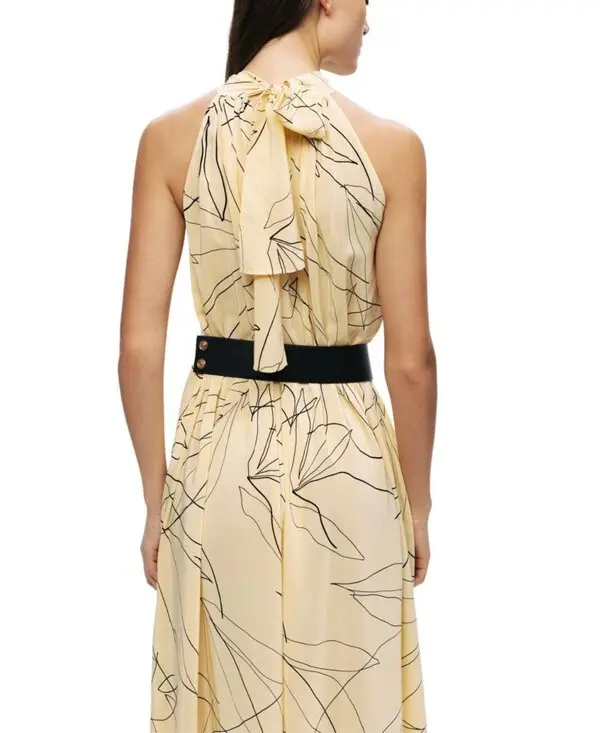 NOCTURNE Printed Halterneck Midi Dress - Multi-colored