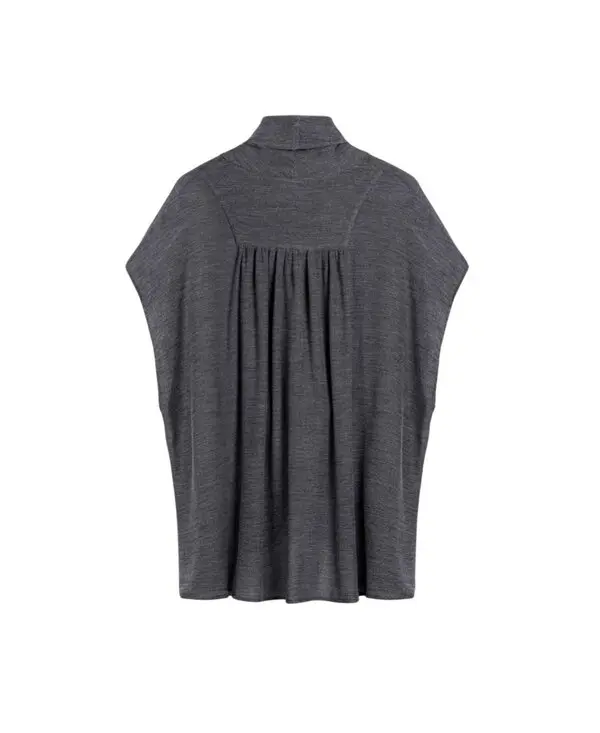 NOCTURNE Draped Wrap Blouse With Refined Metal Detail