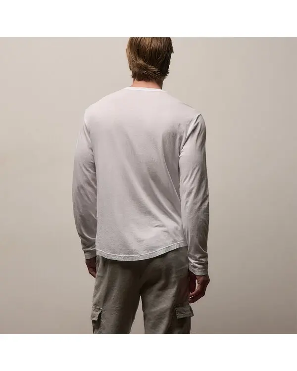 JAMES PERSE Shirttail Hem Crew Tee - White