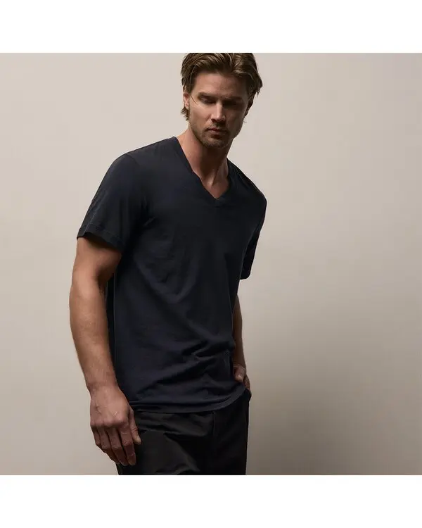 JAMES PERSE Short Sleeve V-neck - Deep
