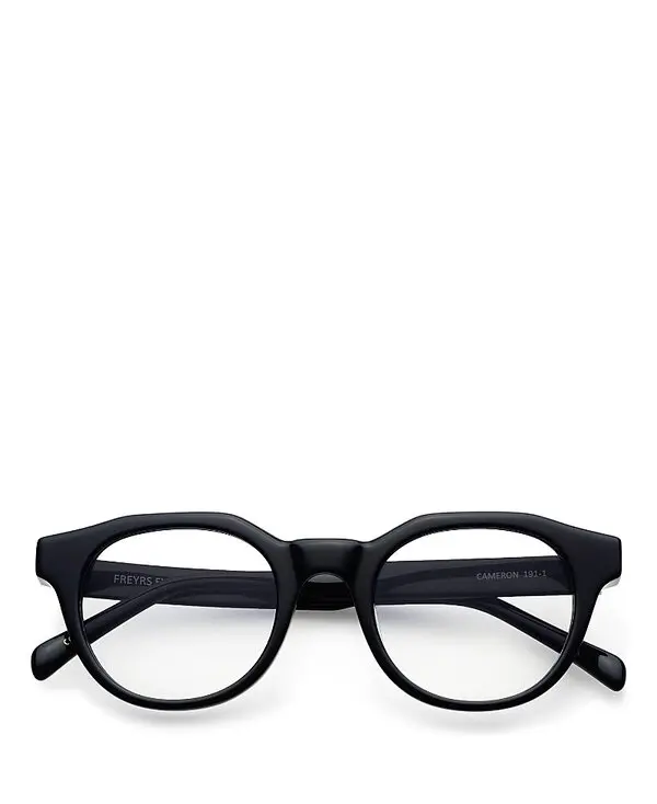 FREYRS EYEWEAR Cameron Round Blue Light Reading Glasses - Black